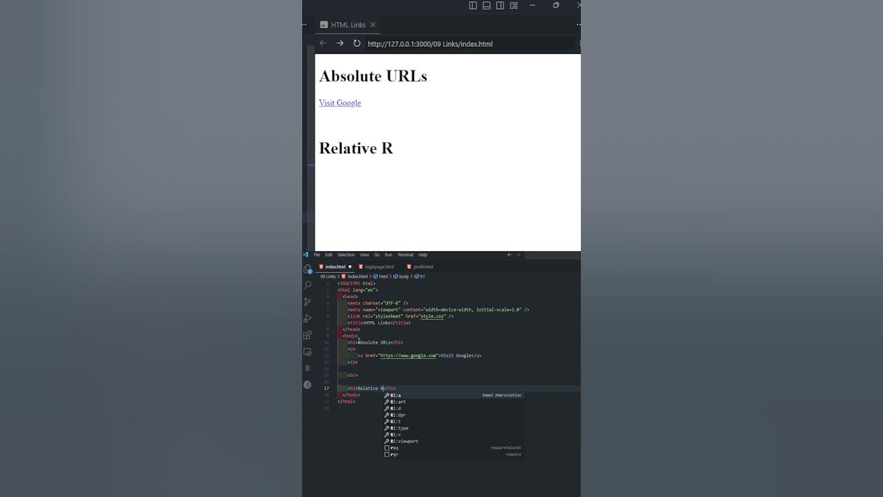 Html Eps 09 Links Absolute And Relative Urls Html5 Web Codingforbeginners Tutorial Coding