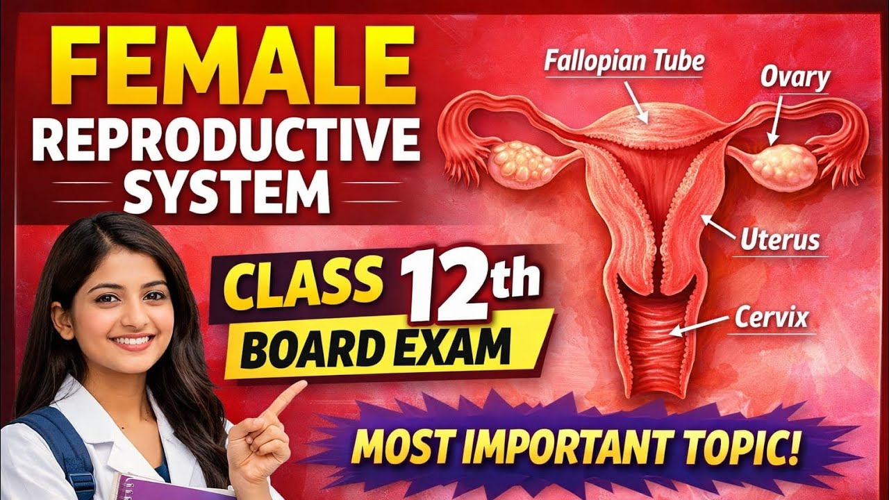Female Reproductive System 🔥 | Class 12 Biology | Most Important Topic ...
