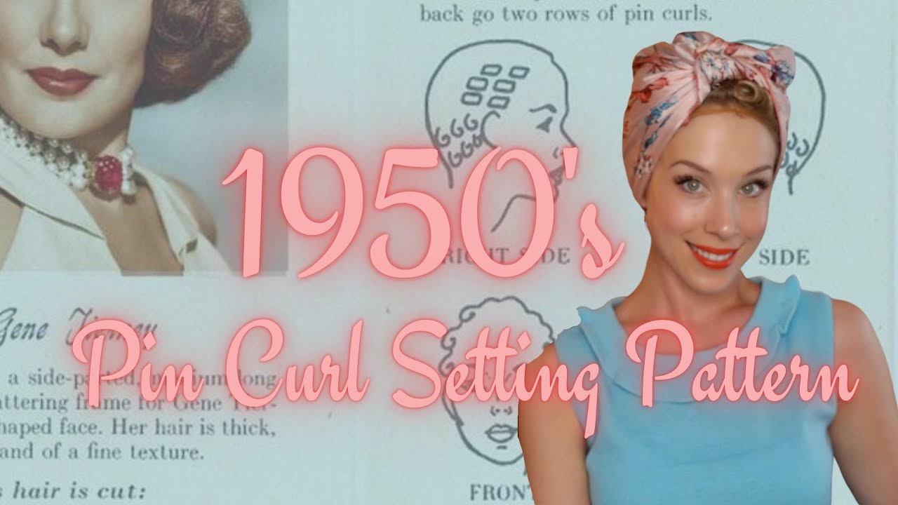 Trying a 1950s' Pin Curl Setting Pattern - YouTube