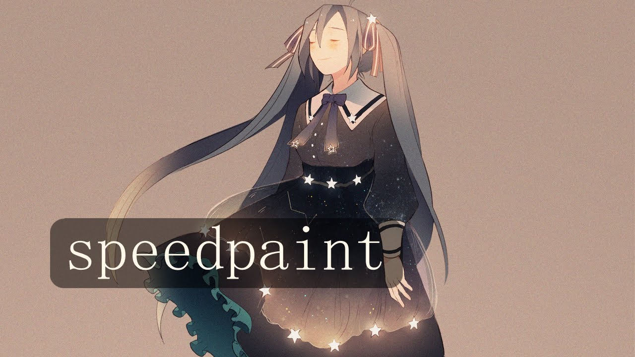VOCALOID - Midnight Miku ★ | Paint Tool SAI Speedpaint . - YouTube