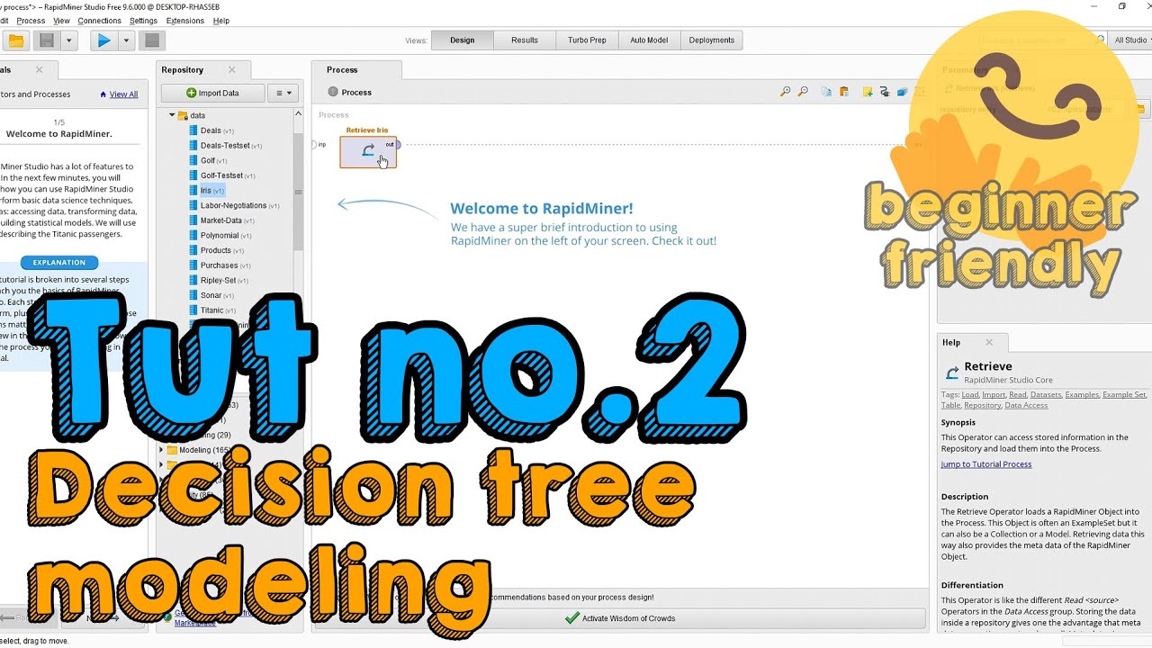 🧠Tut.2 Decision tree modeling - Getting started with Rapid Miner - YouTube