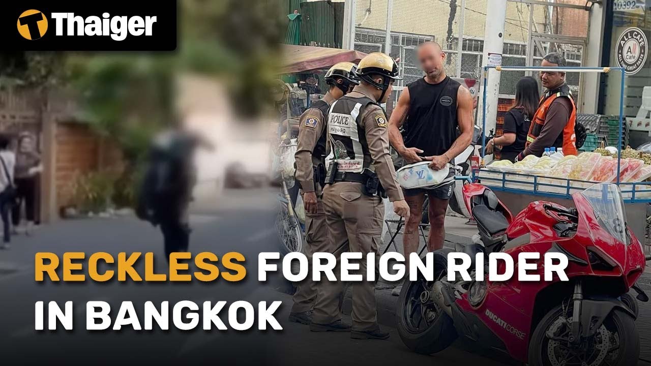 Thailand News | Reckless foreign rider in Bangkok - YouTube