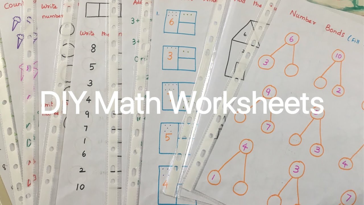 DIY Math Worksheets For PreSchoolers And kindergarteners | Daily Math ...