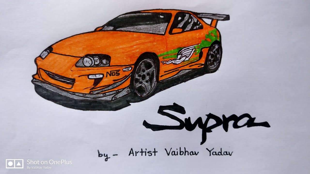 Fast & Furious Toyota Supra drawing - YouTube