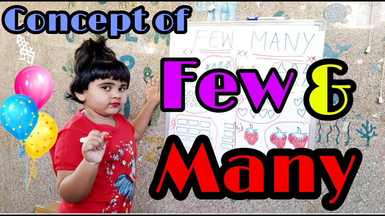 Many and Few Concept for kids | pre number concept few and many ...