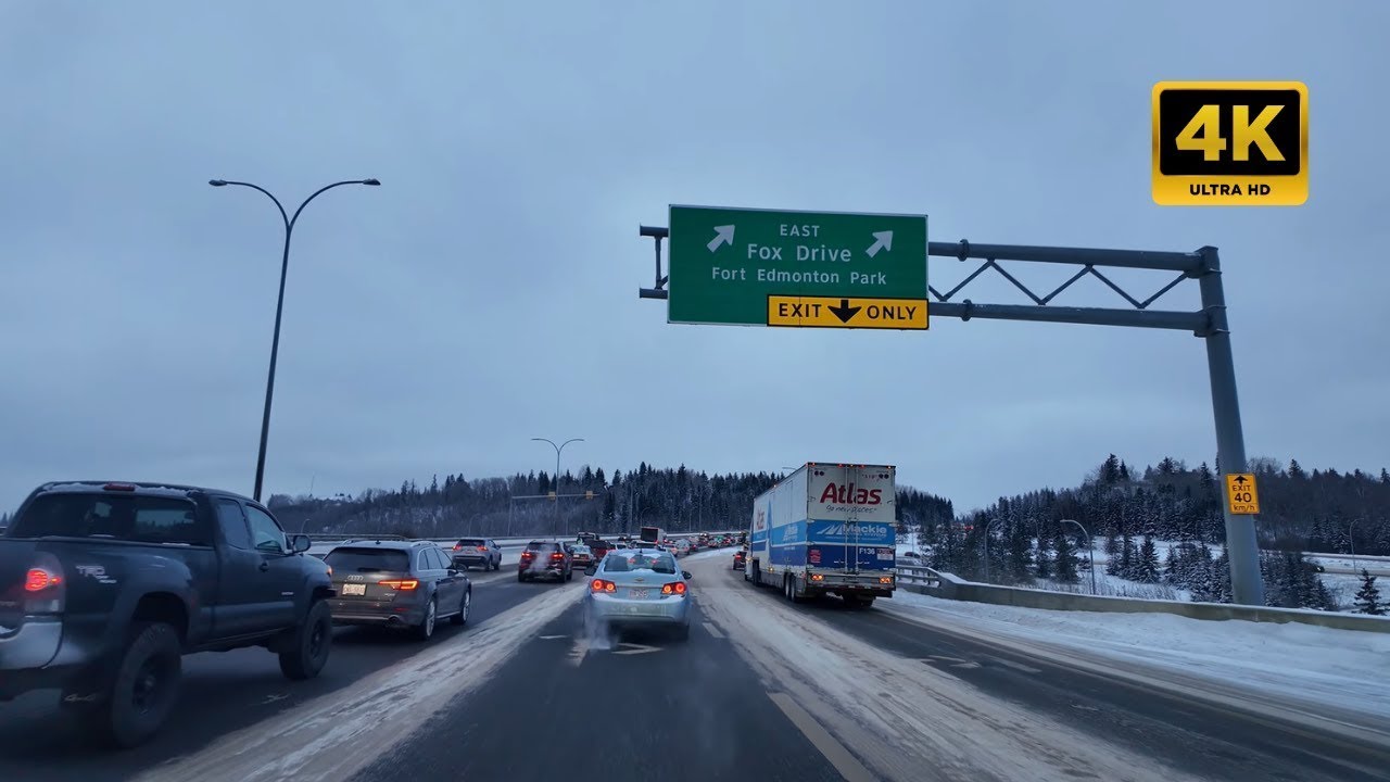 4K Driving Whitemud Drive Traffic in Edmonton, Alberta 🇨🇦 - YouTube