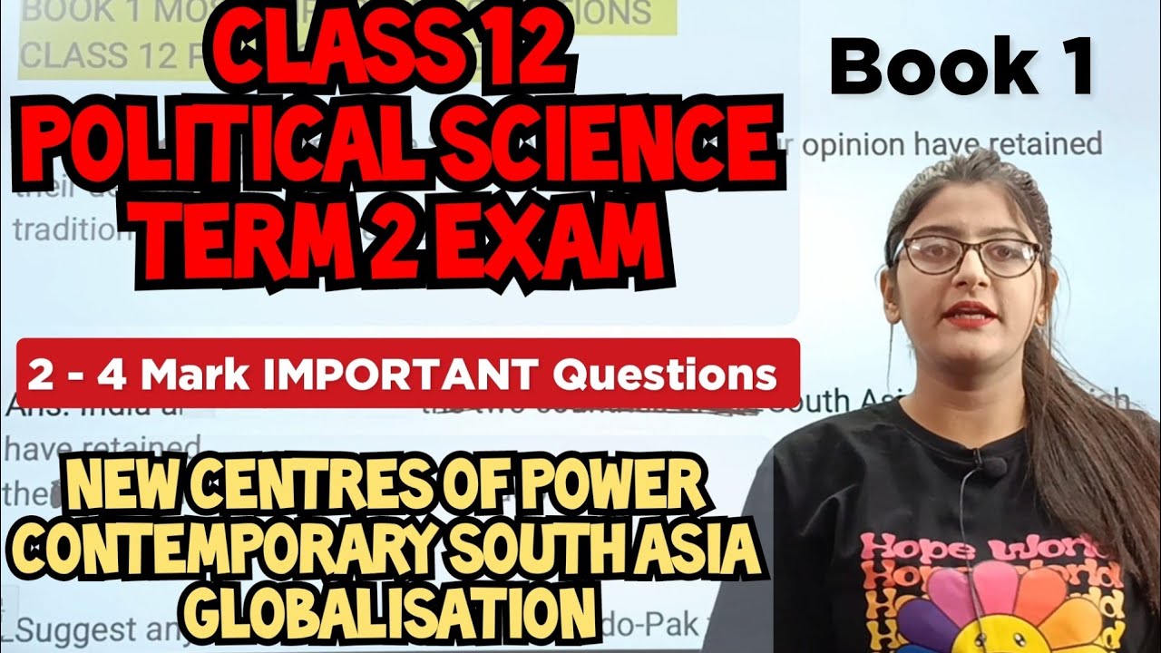 Class 12 political science term 2 Important Questions Book-1 ...