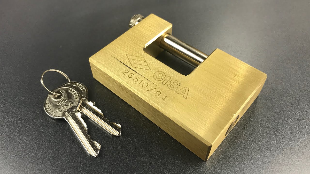 [720] Cisa’s Massive 94mm Brass Shutter Lock Picked (Model 26510) - YouTube