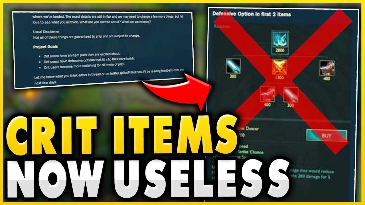 RIOT RUINING CRIT ITEMS IN SEASON 9 + GUTTING MELEE CHAMPIONS!? NEW S9 ...