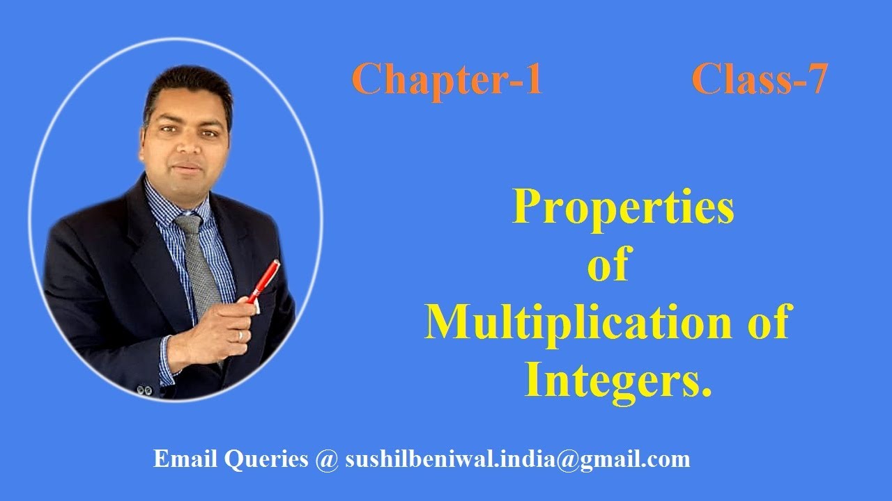 Maths Class-7, Chapter-1, Properties of Multiplications Of Integer ...
