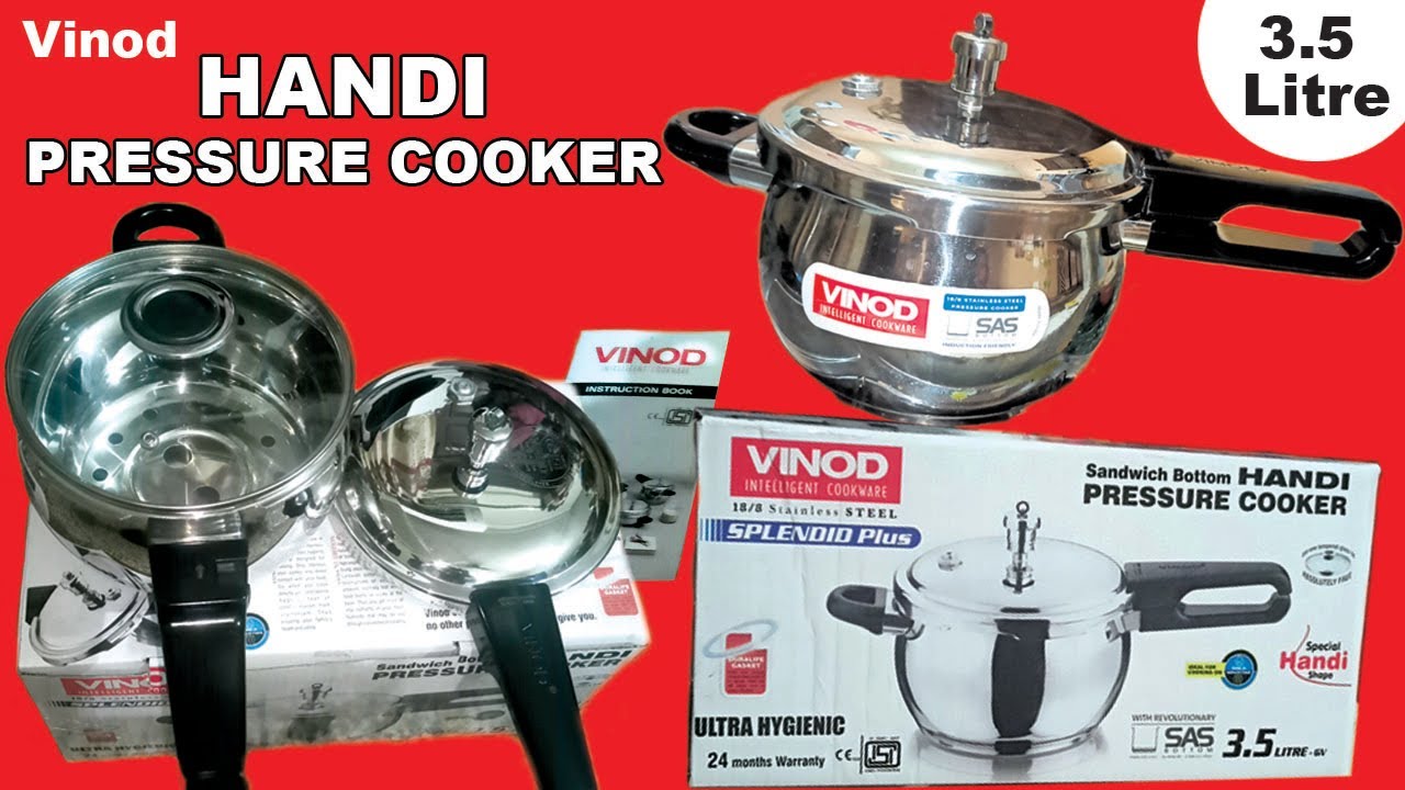 Stainless Steel Vinod Handi Pressure Cooker 3.5 Litre | Pressure Cooker ...
