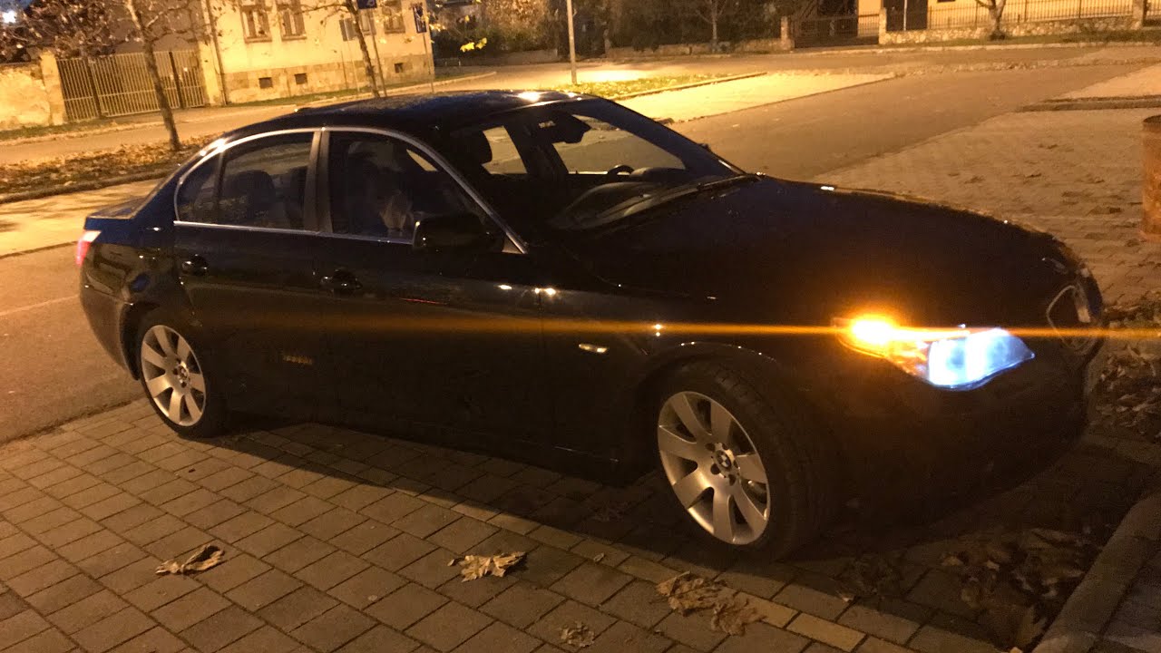 BMW 5 Series E60 Osram Night Breaker Laser D1S Xenarc Night City Test ...