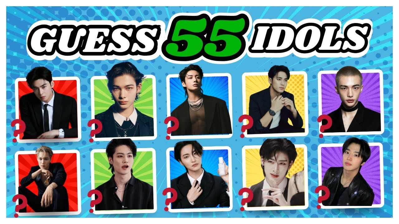[ULTIMATE KPOP QUIZ] NAME 55 KPOP IDOLS IN JUST 5 SECONDS {MALE IDOL ...