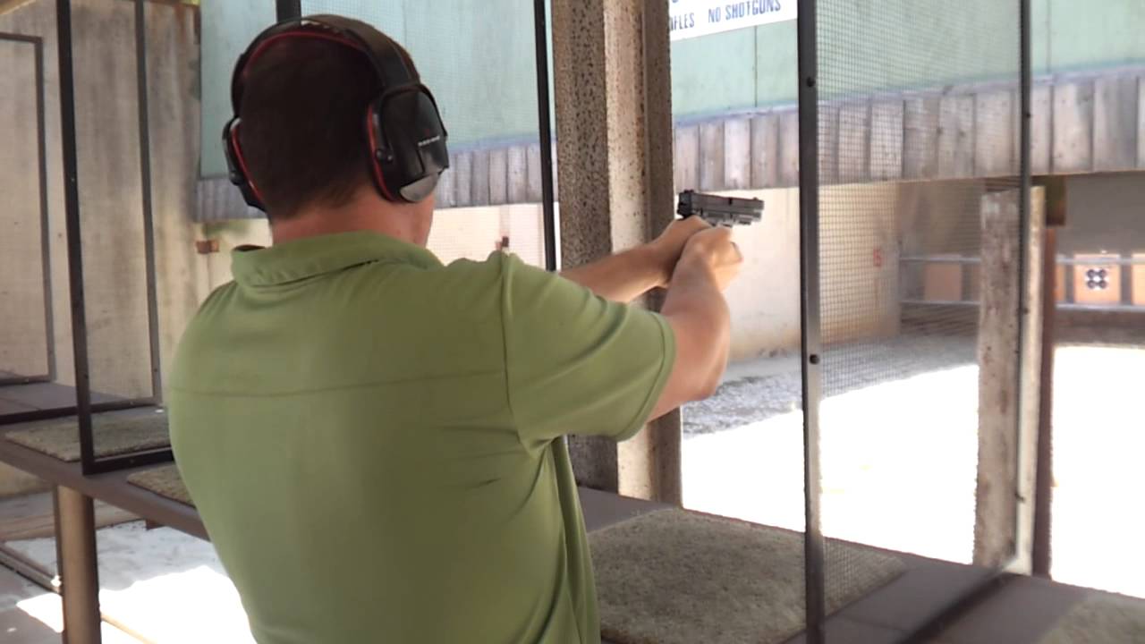 First time shooting a .45 at Alpine Gun Range - YouTube