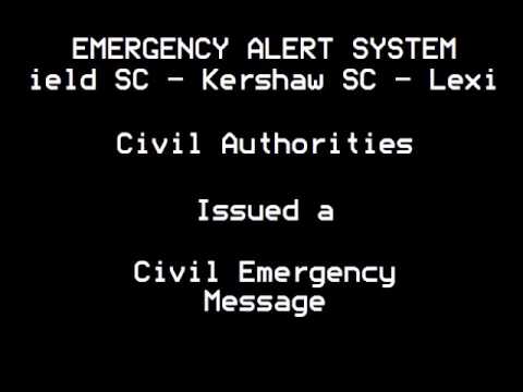 EAS: Civil Emergency Message in South Carolina - YouTube