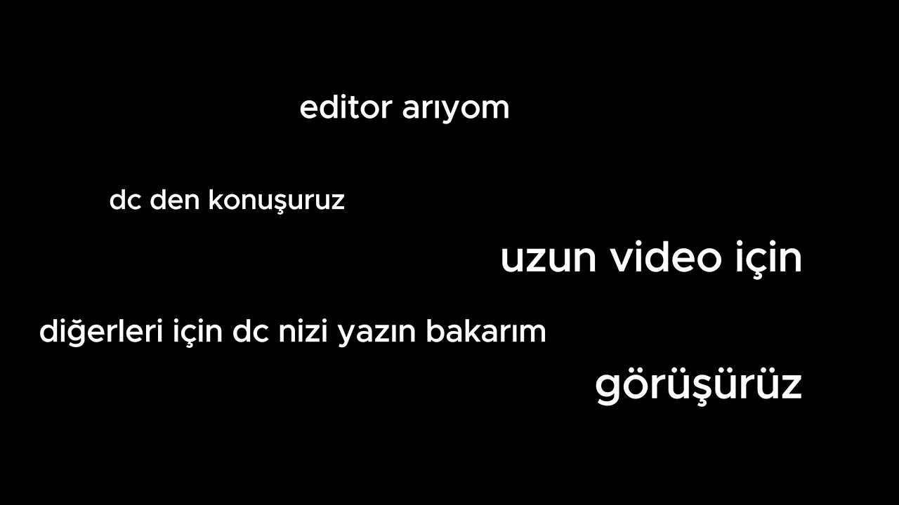 EDİTOR ARIYORUM - YouTube