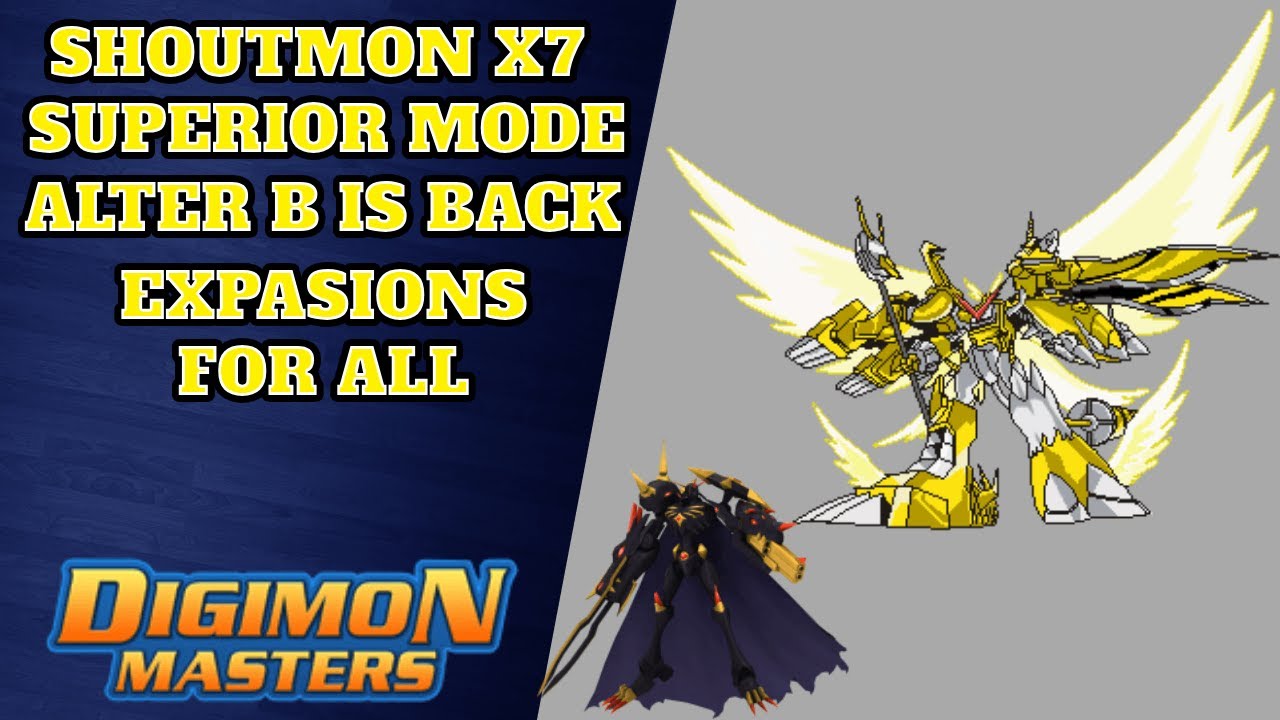 Digimon Masters Shoutmon X7 Superior Mode Alter B E Expasion Free DMO ...