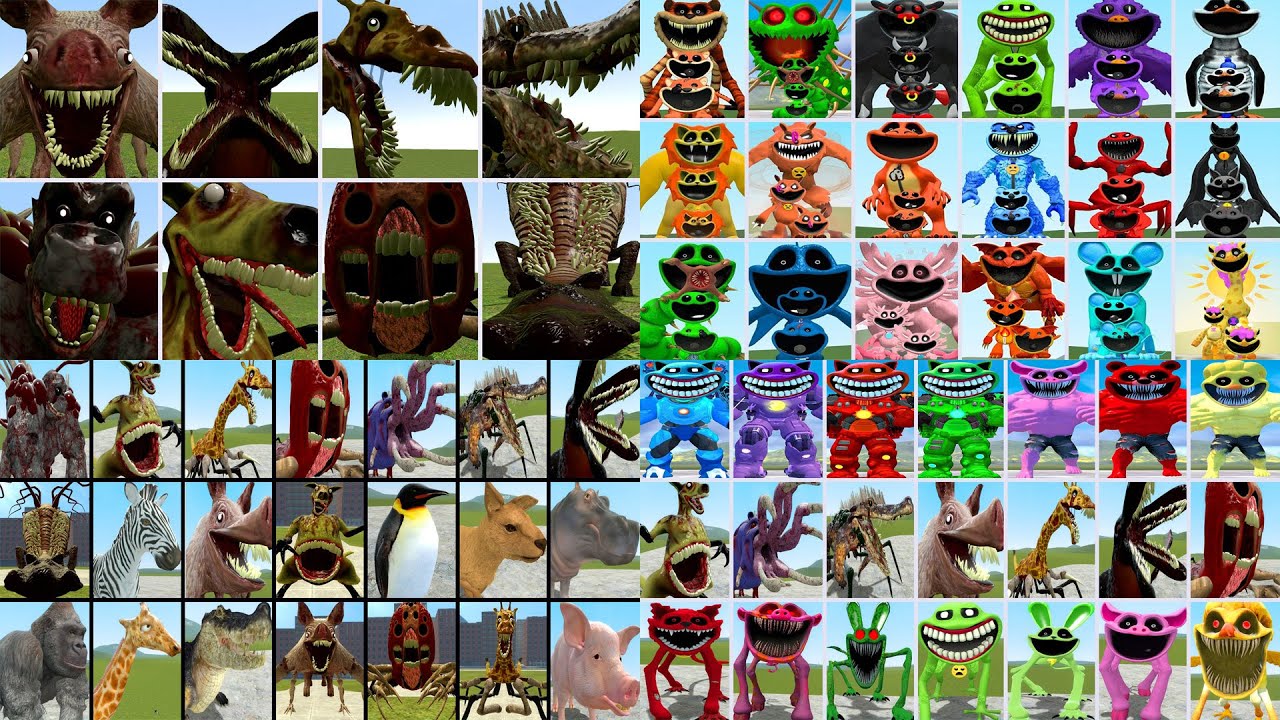 NEW ZOOCHOSIS MONSTERS ANIMALS VS ALL MECHA SMILING CRITTERS AND OTHER ...