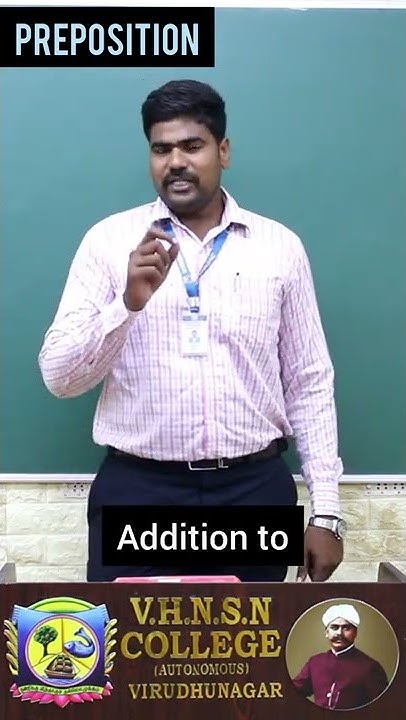 Beside | Besides | Preposition | V.H.N.S.N.College (Autonomous) - YouTube