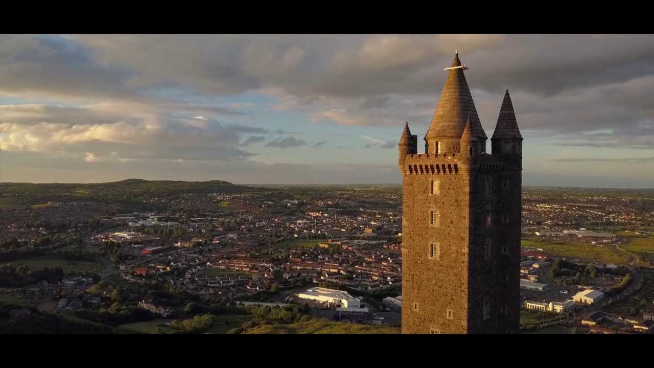 Aerial View - Scrabo Tower - YouTube