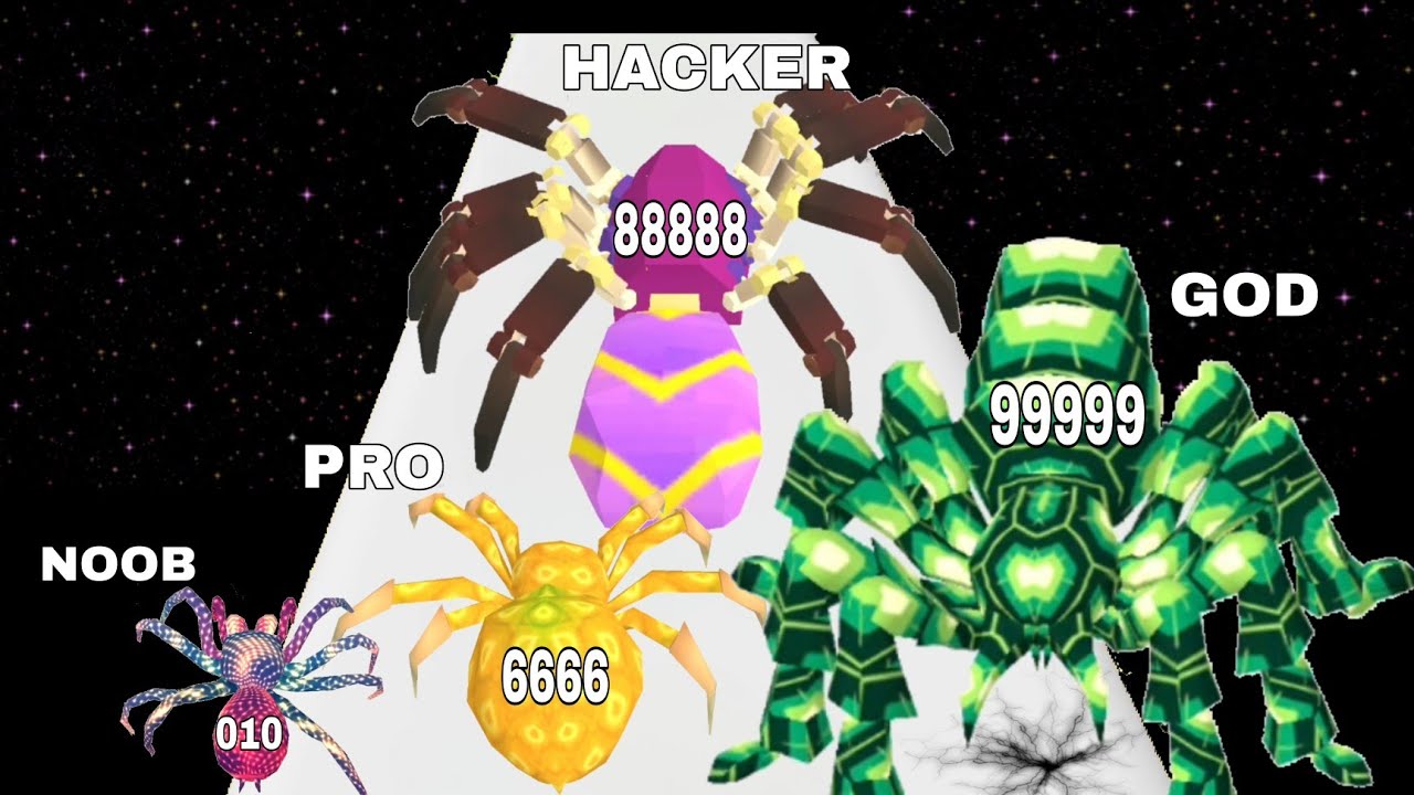 NOOB vs PRO vs HACKER vs GOD in SPider Evolution Adventure - YouTube