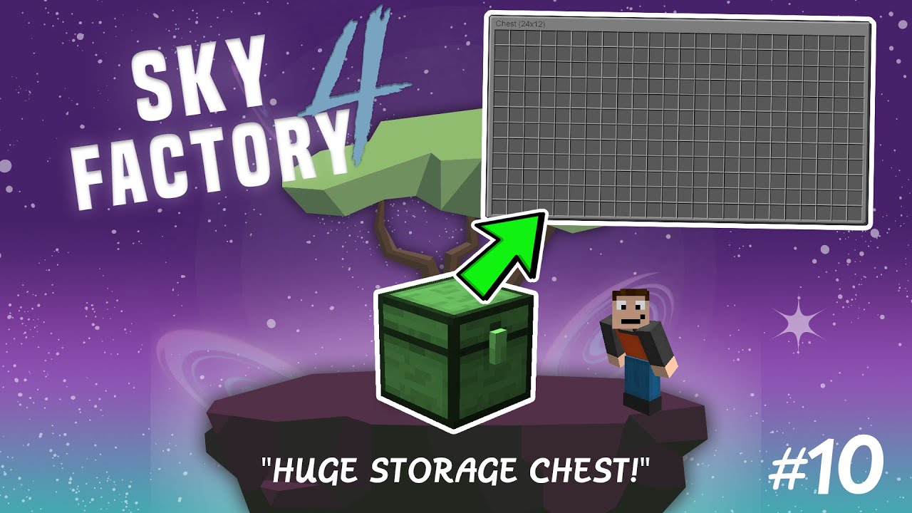 "HUGE STORAGE CHEST!" Sky Factory 4 [#10] - YouTube