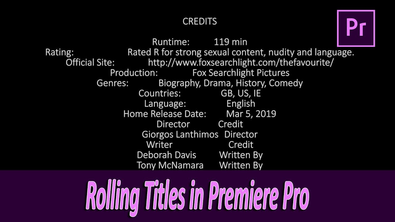How to create rolling titles in Premiere Pro 2019 (Greek) - YouTube