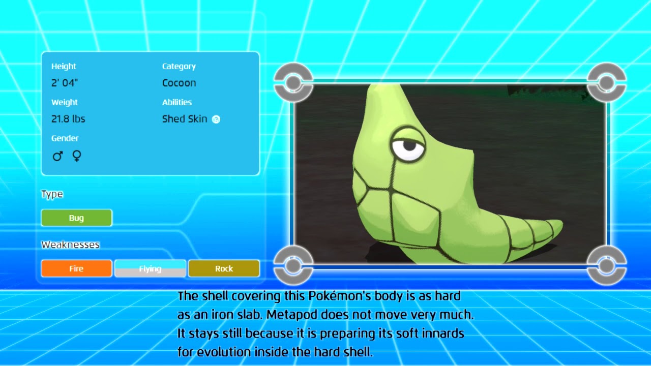 Metapod #011 Pokedex Go Data - YouTube