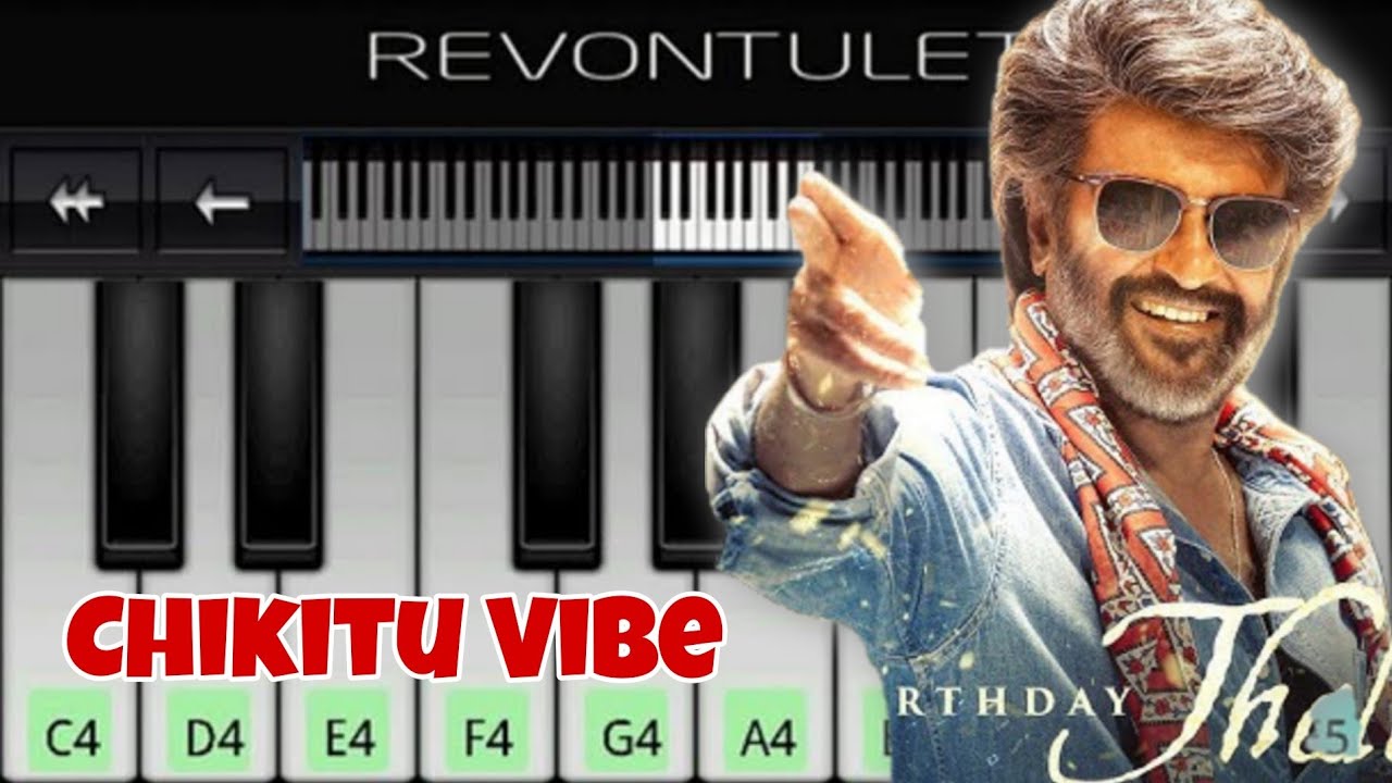 Coolie - Chikitu Vibe | Easy Piano Tutorial | Rajinikanth | Anirudh ...