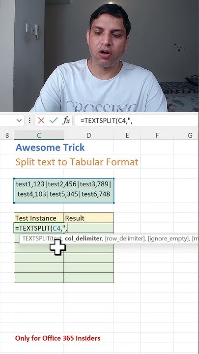 You will Love TextSplit Function | Text Parsing - YouTube