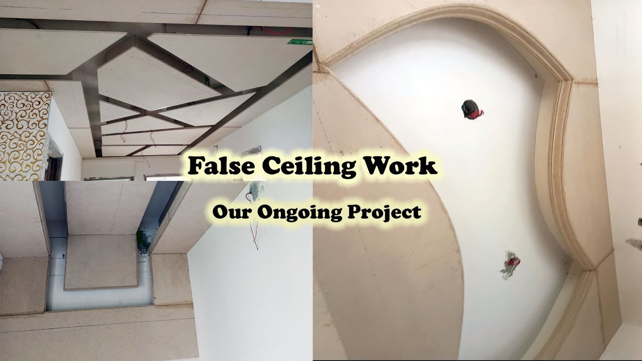 How to make false ceiling at home /False Ceiling work/Our ongoing ...