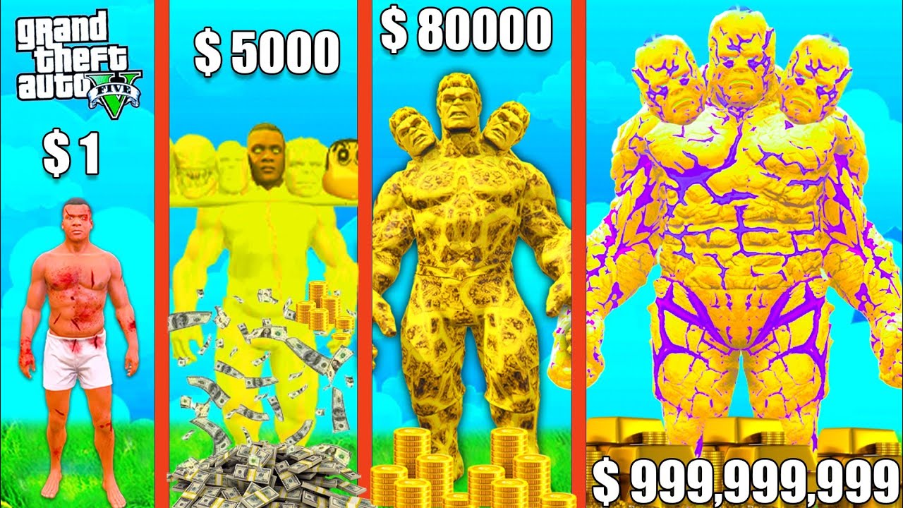 Franklin Purchasing $1 GOLD HULK SUIT to $1,000,000,000 GIANT BLUE HULK ...