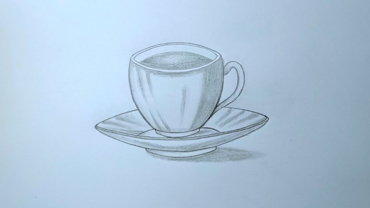 How To Draw Cup Plate Step By Step (Very Easy) Drawing Video - YouTube