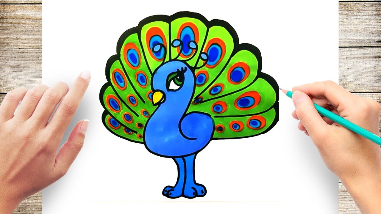 How to Draw A PEACOCK - YouTube