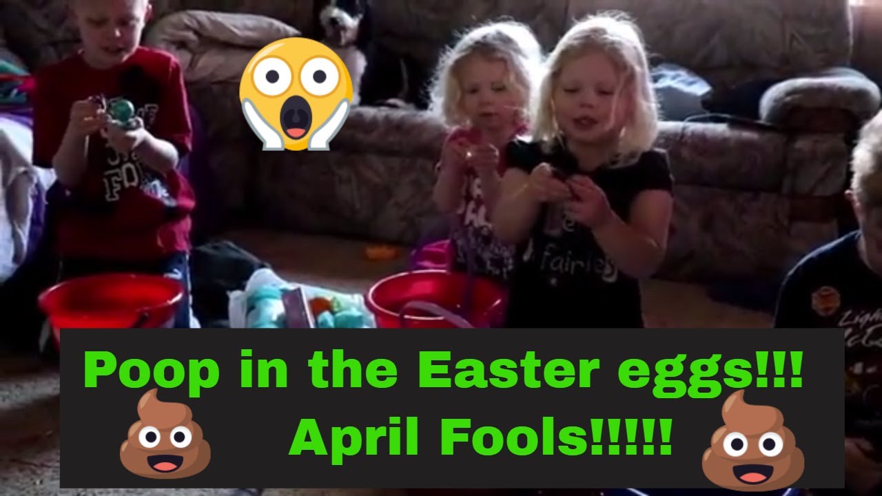 Happy Easter! Poop in Easter eggs April fools joke. - YouTube