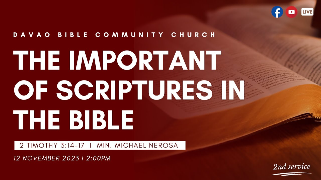 The Important of Scripture in The Bible - YouTube
