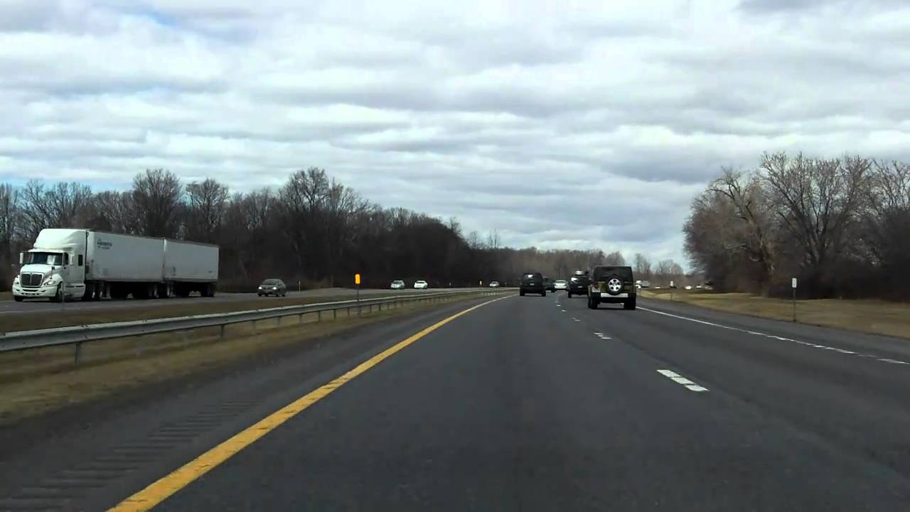 New York State Thruway (Interstate 87 Exits 21A to 23) northbound - YouTube