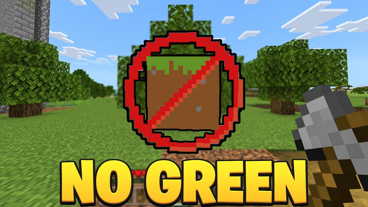 MINECRAFT BUT YOU CAN'T TOUCH THE COLOR GREEN.. - YouTube