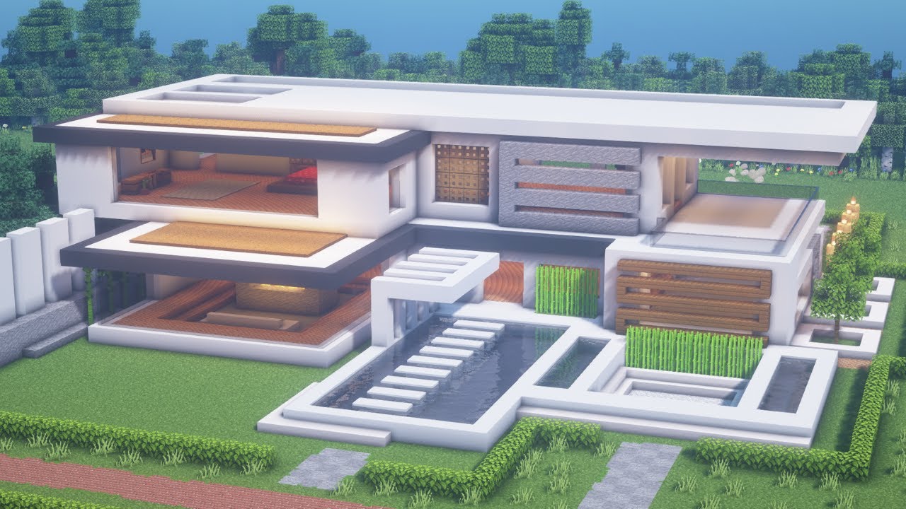 Minecraft: Modern House Tutorial | Architecture Build (#4) - YouTube