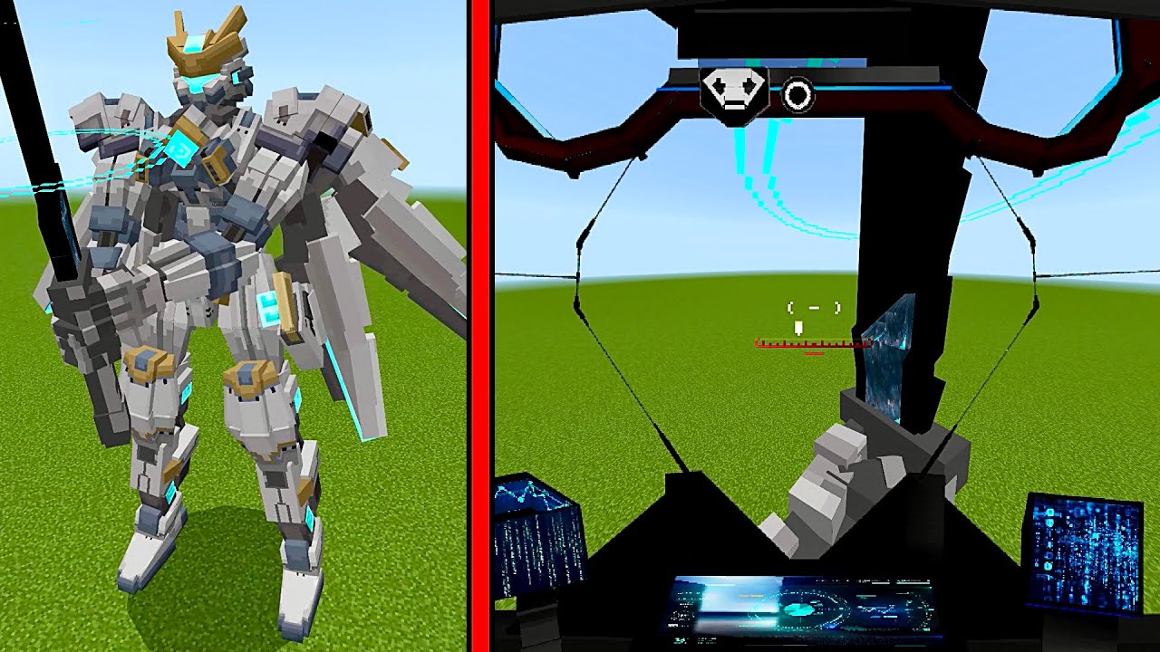 BEST MECHA ADDON in Minecraft PE - YouTube