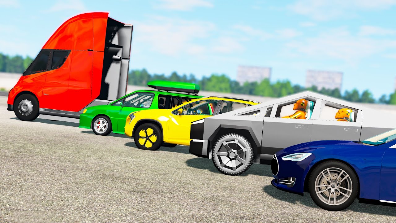 Electric Cars Competition #1 - Who is better? - Beamng drive - YouTube