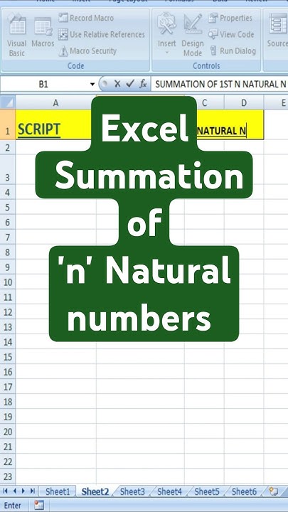 Excel Summation Series of Natural Numbers #excelhacks #exceltricks #excel #exceltips - YouTube