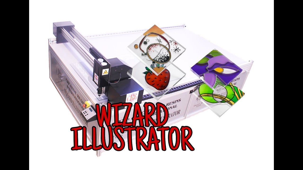 Automatic Stained glass machine: Wizard Illustrator - YouTube