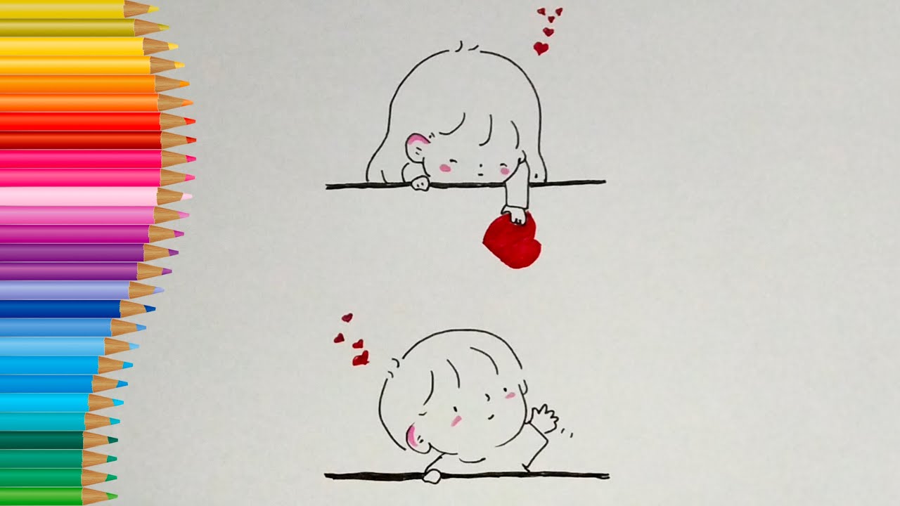 How to draw loving couple || Easy drawing ideas for beginners || Simple ...