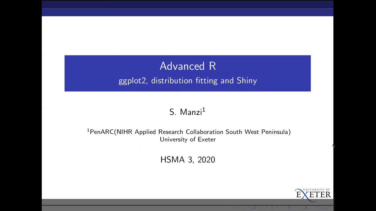 Session 4B Advanced R: ggplot2, fitdistrplus, shiny - YouTube