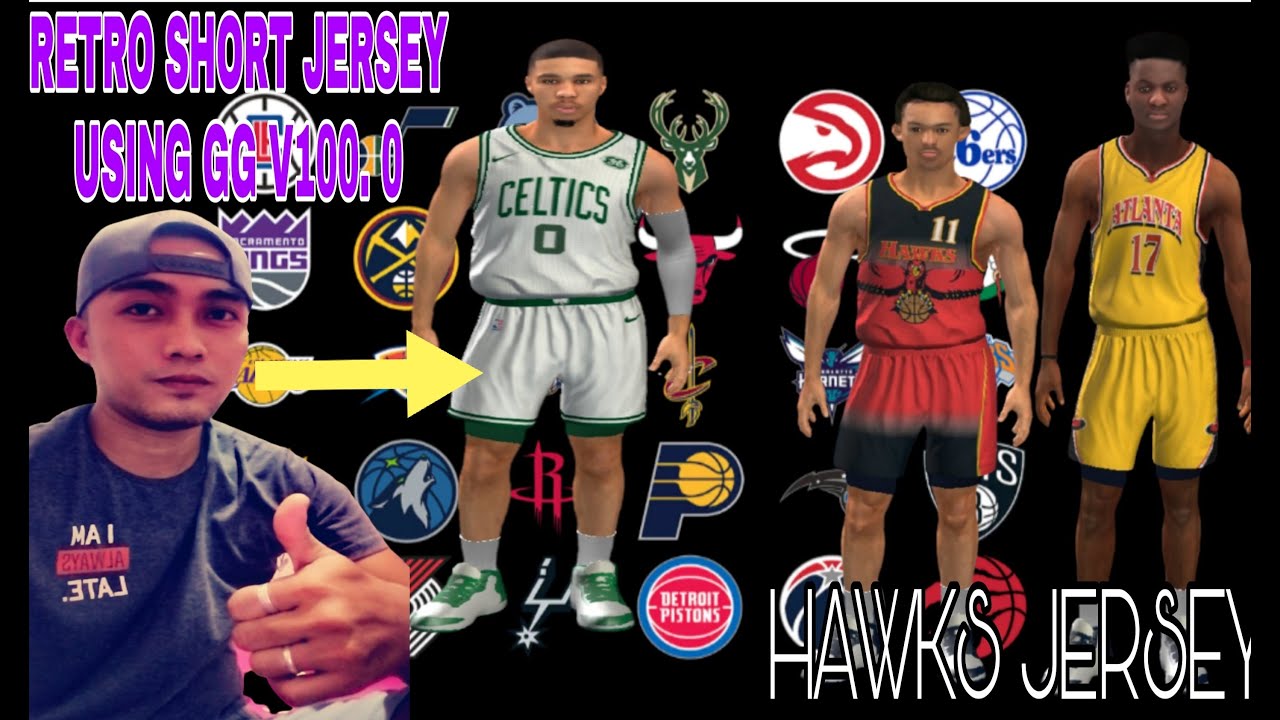 RETRO SHORT TUTORIAL USING GG V100.0/ATLANTA HAWKS JERSEY WITH CODE-NBA2K20 - YouTube