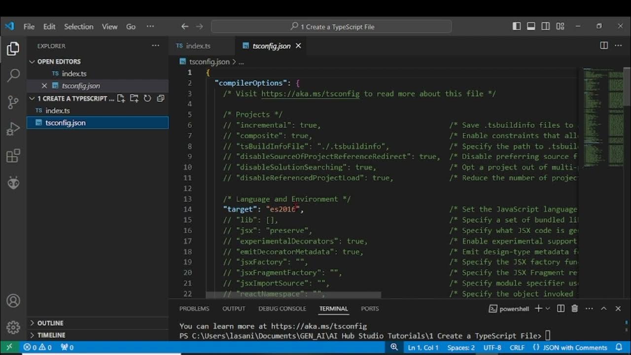 1. Creating a TypeScript File in VS Code | A Beginner's Guide to Getting Started - YouTube