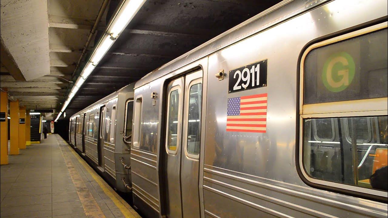 MTA New York City Subway : Church Avenue Bound Train Of R68s On The G @ 7th Avenue - YouTube