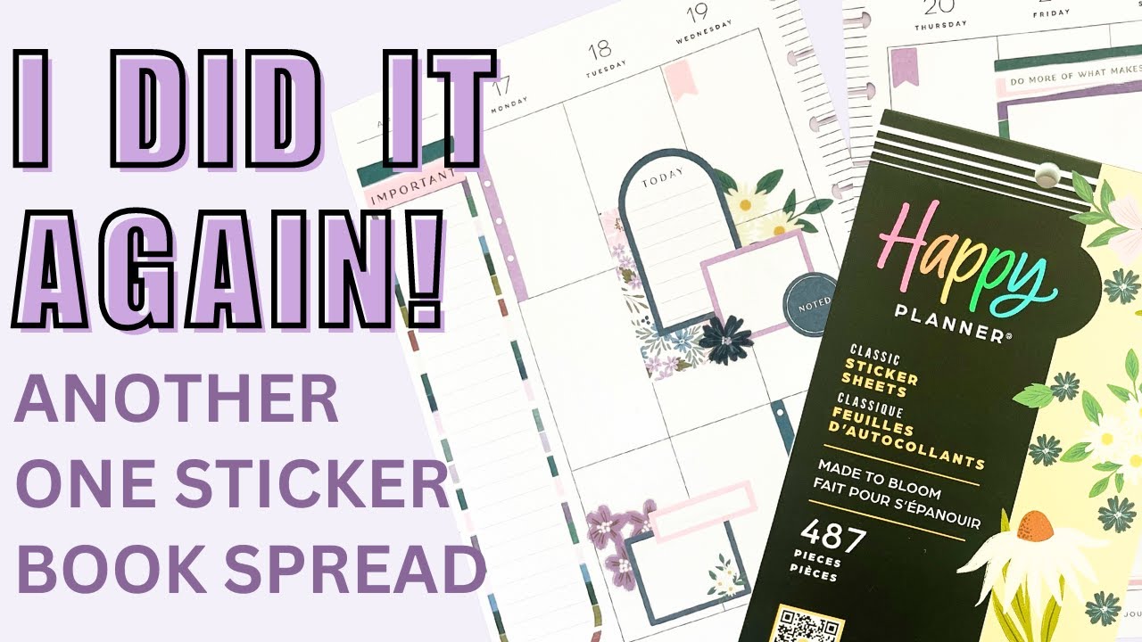 PLAN WITH ME | Another One Sticker Book Spread | Made to Bloom Sticker ...