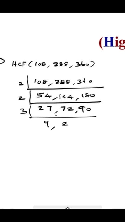 HCF | GCD | Tamil - YouTube